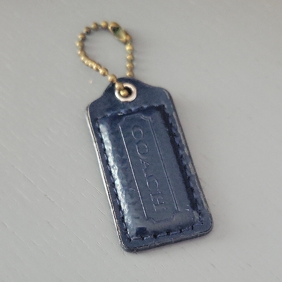 Coach | Accessories | Coach Dark Blue Leather Key Holder | Poshmark